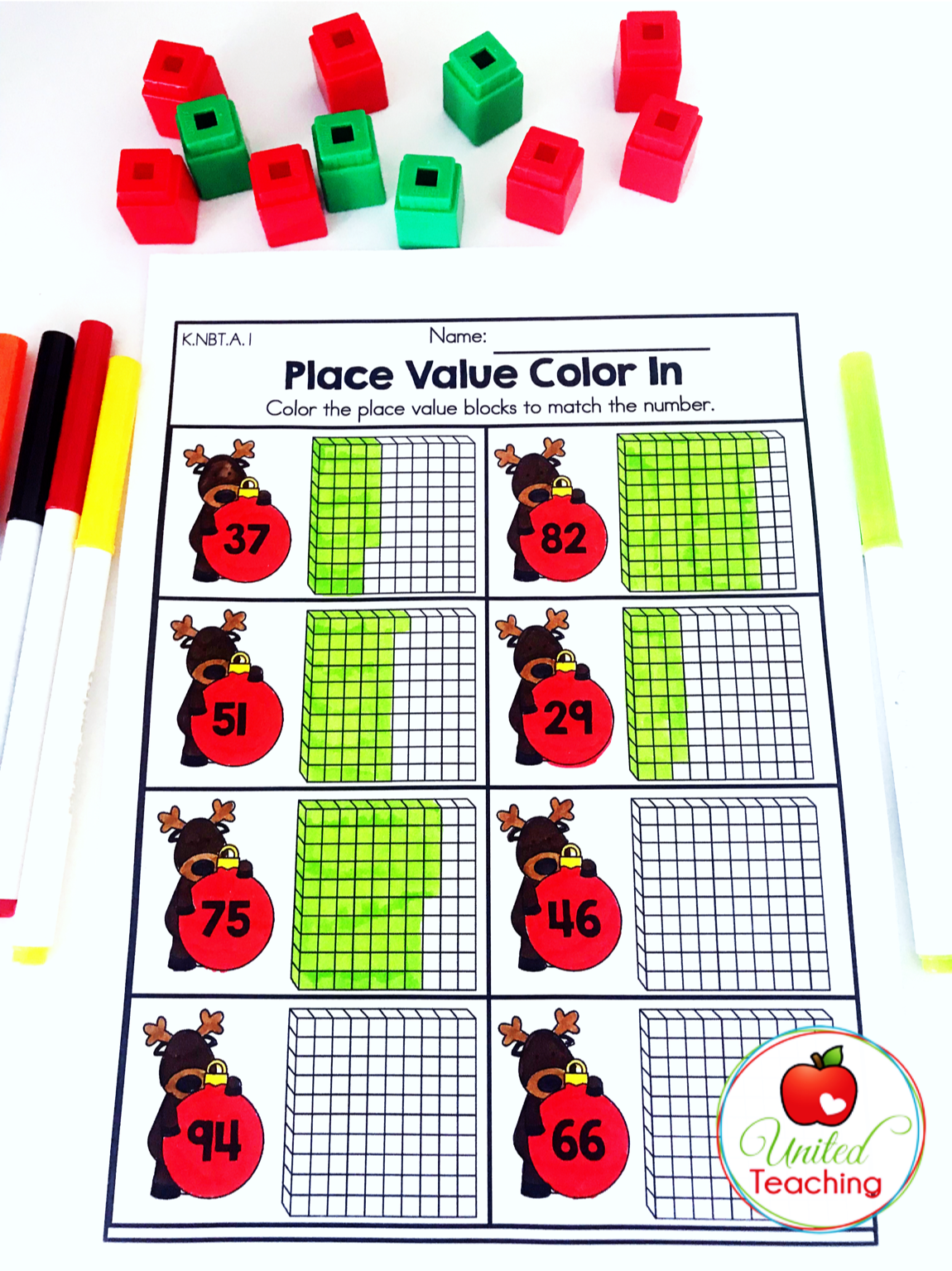 Christmas Math and Literacy 1st Grade No Prep Activities