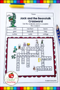 Jack and the Beanstalk Fairy Tale No Prep Activities - United Teaching