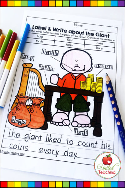 Jack and the Beanstalk Fairy Tale No Prep Activities - United Teaching