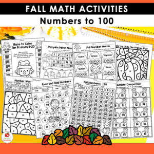 Fall Math Activities 1st Grade Packet - United Teaching