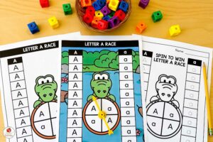 Alphabet Animal Letter Race Spinner Games - United Teaching