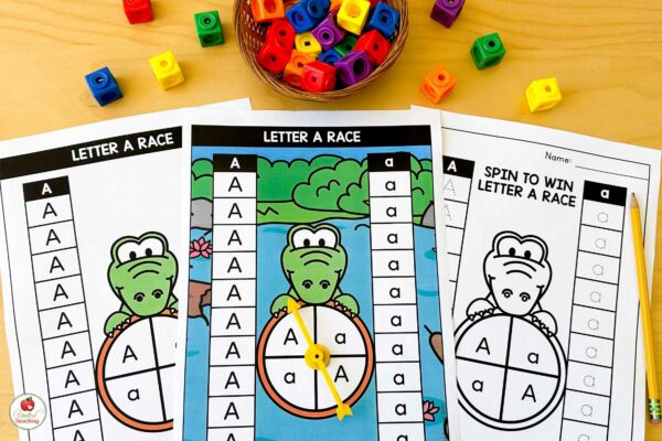 Alphabet Animal Letter Race Spinner Games - United Teaching