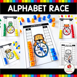 Uppercase and Lowercase Letter Race Printables - United Teaching