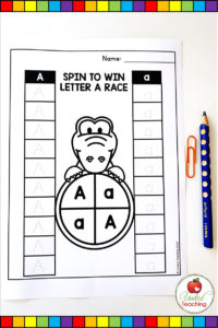 Uppercase and Lowercase Letter Race Printables - United Teaching
