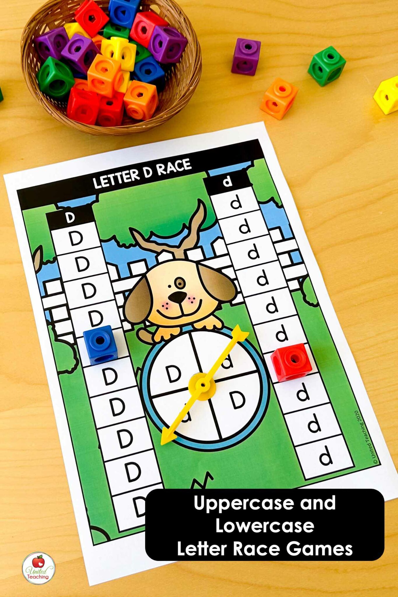 Alphabet Animal Letter Race Spinner Games - United Teaching