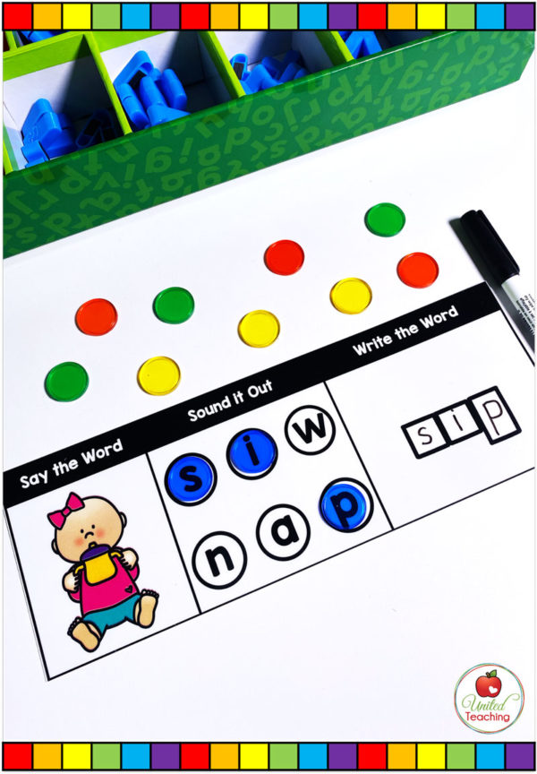 CVC Words Sound it Out Mats - United Teaching