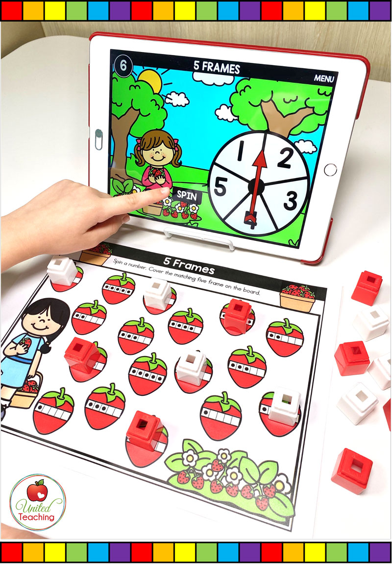 Numbers 1-10 Digital Math Spinner Games - United Teaching