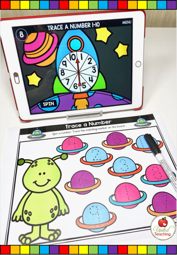 Numbers 1-10 Digital Math Spinner Games - United Teaching