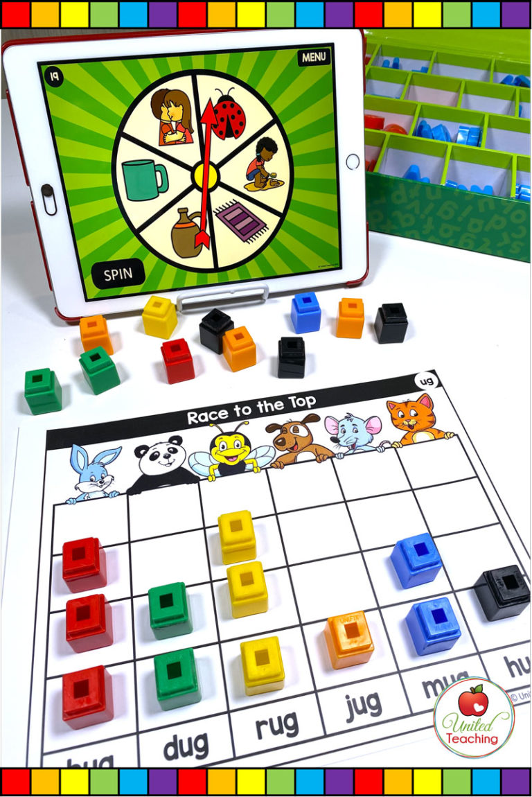 CVC Word Family Digital Spinner Games - United Teaching