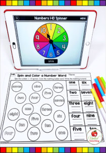 Numbers 1-100 Digital Spinner Math Activities Part 1 - United Teaching