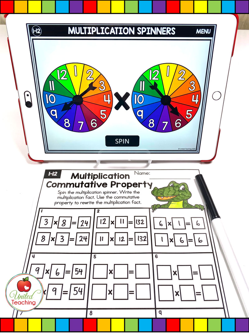 Multiplication Activities with Digital Spinners - United Teaching Multiplication Activities with Digital Spinners - United Teaching