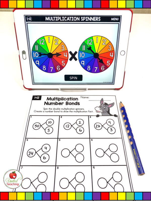 Multiplication Activities with Digital Spinners - United Teaching