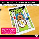 Alphabet Animal Letter Race Spinner Games - United Teaching