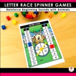 Alphabet Animal Letter Race Spinner Games - United Teaching