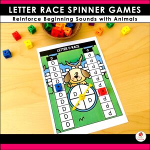 Alphabet Animal Letter Race Spinner Games - United Teaching