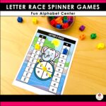 Alphabet Animal Letter Race Spinner Games - United Teaching