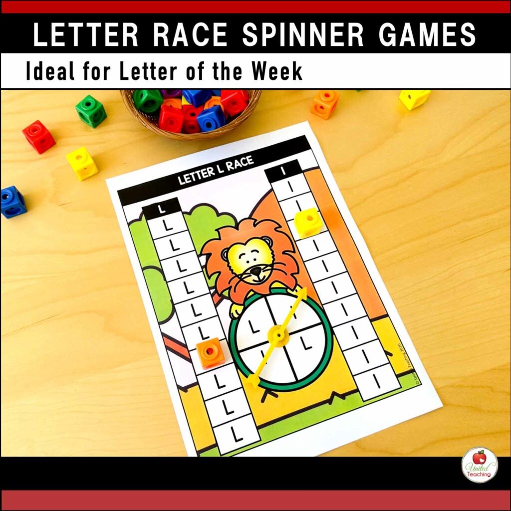 Alphabet Letter Race Spinner Games - United Teaching