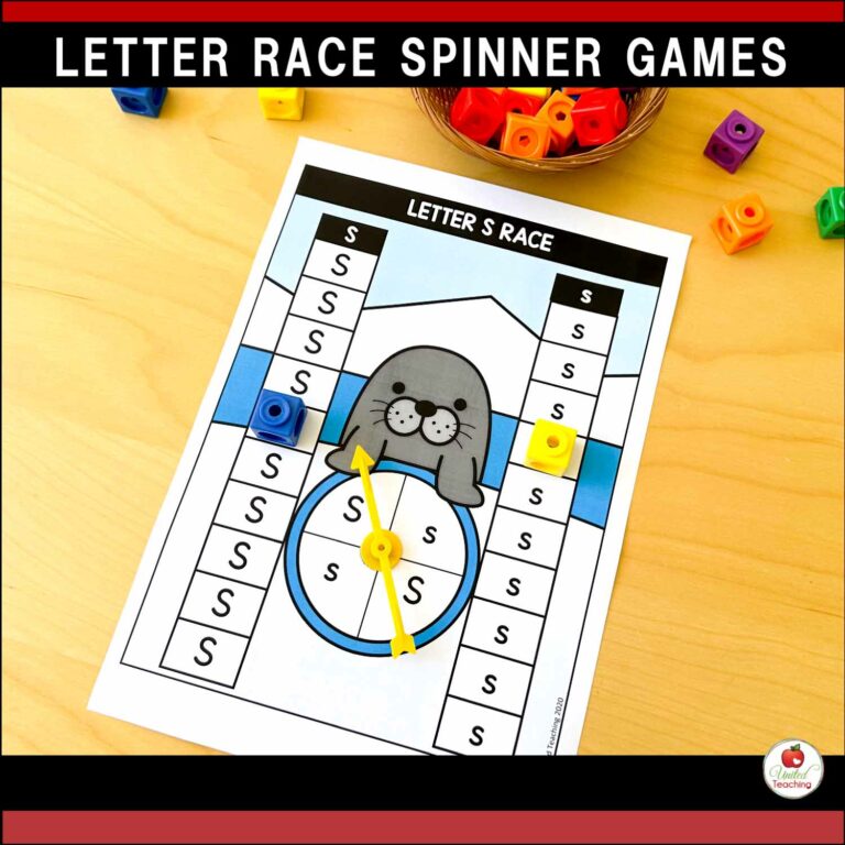 Alphabet Letter Race Spinner Games - United Teaching