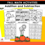 Fall Math Activities Kindergarten Packet - United Teaching