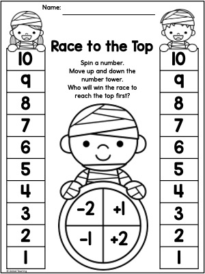 Halloween Math Activities Kindergarten Packet - United Teaching