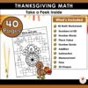 Thanksgiving Math Activities for 1st Grade - United Teaching