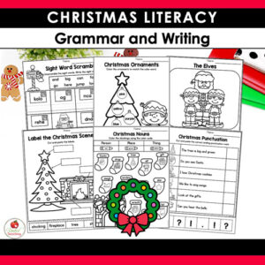 Christmas Literacy Worksheets Kindergarten Packet - United Teaching