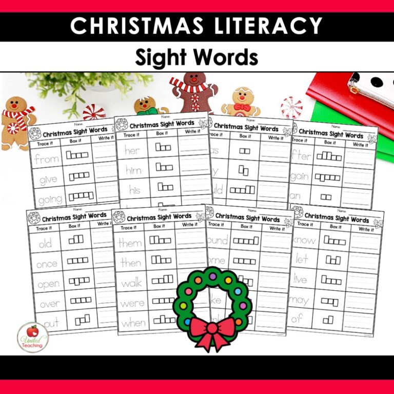 Christmas Math and Literacy Activities 1st Grade Bundle - United Teaching