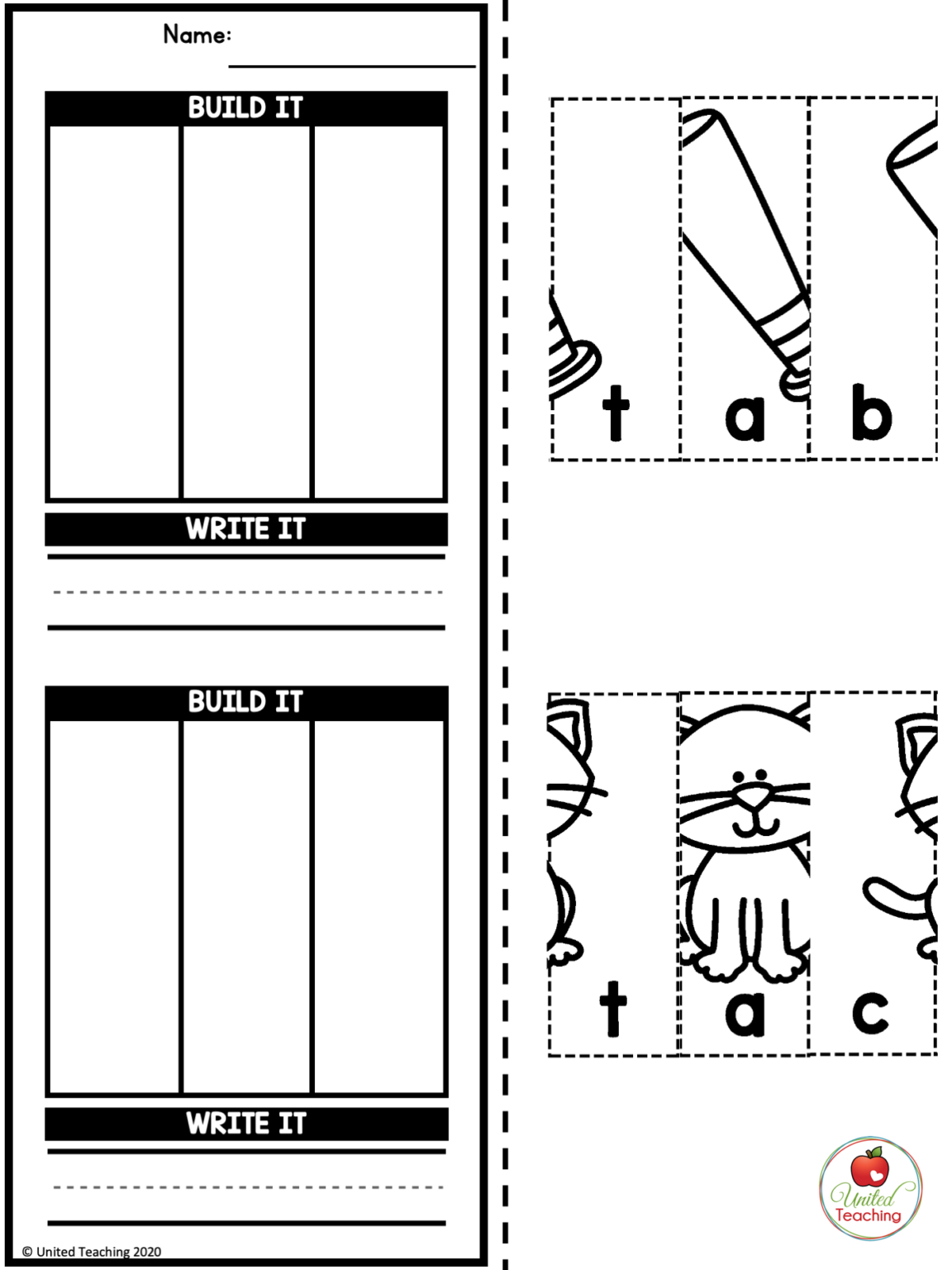 CVC Word Picture Puzzles - United Teaching