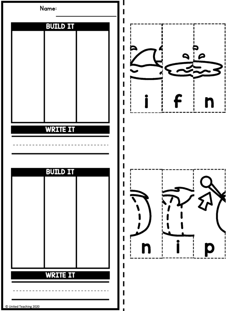 CVC Word Picture Puzzles - United Teaching