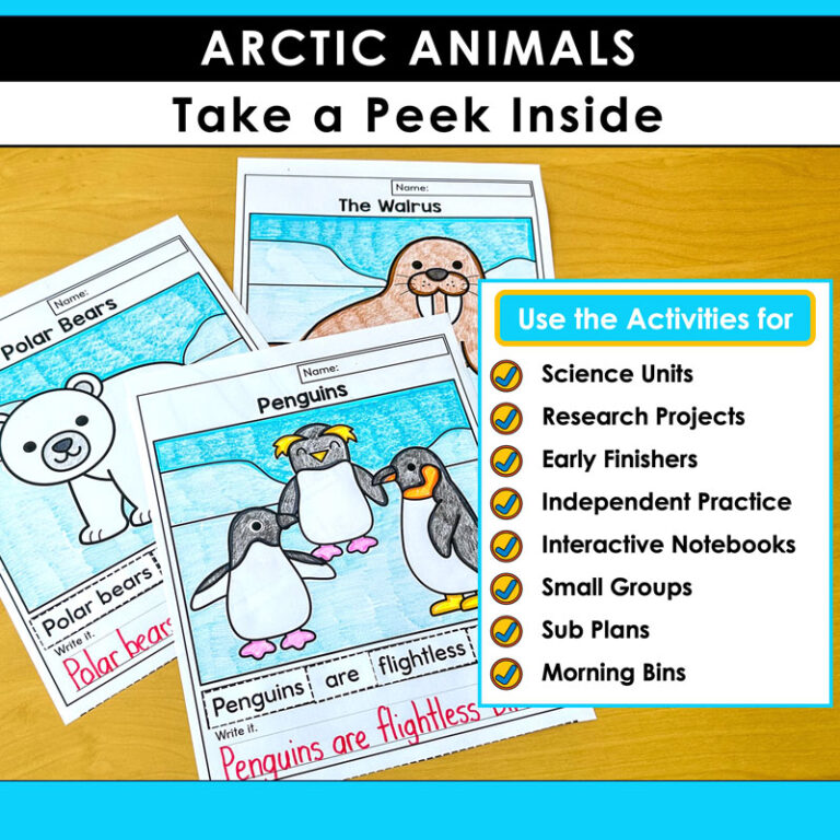 Arctic Animals Activities Packet - United Teaching