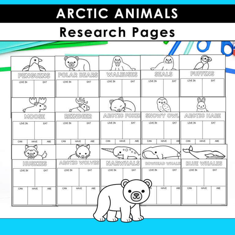 Arctic Animals Activities Packet - United Teaching