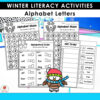 Winter Math and Literacy Worksheets 1st Grade Bundle - United Teaching