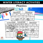 Winter Math and Literacy Worksheets 1st Grade Bundle - United Teaching