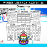 Winter Math and Literacy Worksheets 1st Grade Bundle - United Teaching