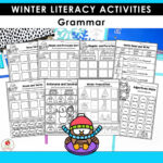 Winter Math and Literacy Worksheets 1st Grade Bundle - United Teaching