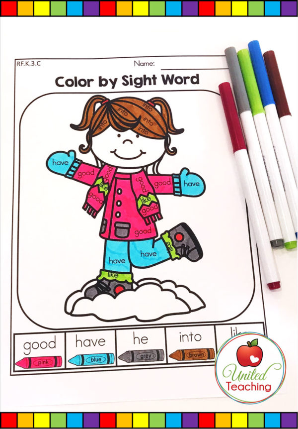 Winter Math and Literacy Kindergarten No Prep Activities