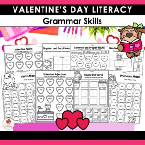 Valentine's Day Literacy Activities 1st Grade Packet - United Teaching