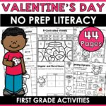 Valentine's Day Literacy Activities 1st Grade Packet - United Teaching