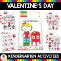 Valentine's Day Math and Literacy Kindergarten No Prep Activities