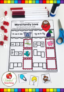 Valentine's Day Math and Literacy Kindergarten No Prep Activities