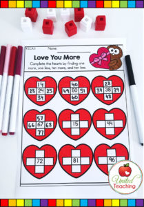 Valentine's Day Math and Literacy Kindergarten No Prep Activities