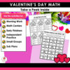 Valentine's Day Math and Literacy Worksheets Kindergarten Bundle ...