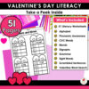 Valentine's Day Math and Literacy Worksheets Kindergarten Bundle ...