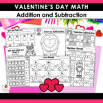 Valentine's Day Math and Literacy Worksheets Kindergarten Bundle ...