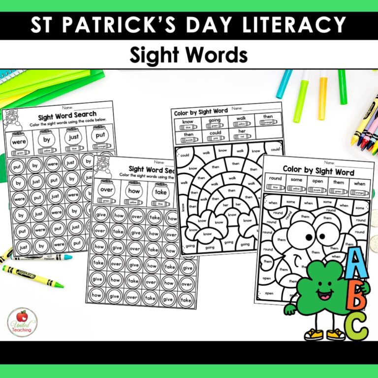 St. Patrick's Day Literacy Activities 1st Grade Packet - United Teaching