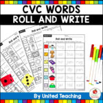 CVC Words Roll and Write - United Teaching