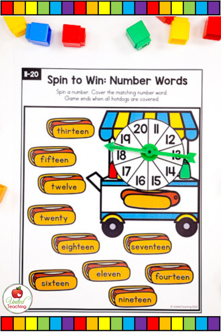 15 Fun Math Spinner Games for Teaching Numbers 1-20 - United Teaching