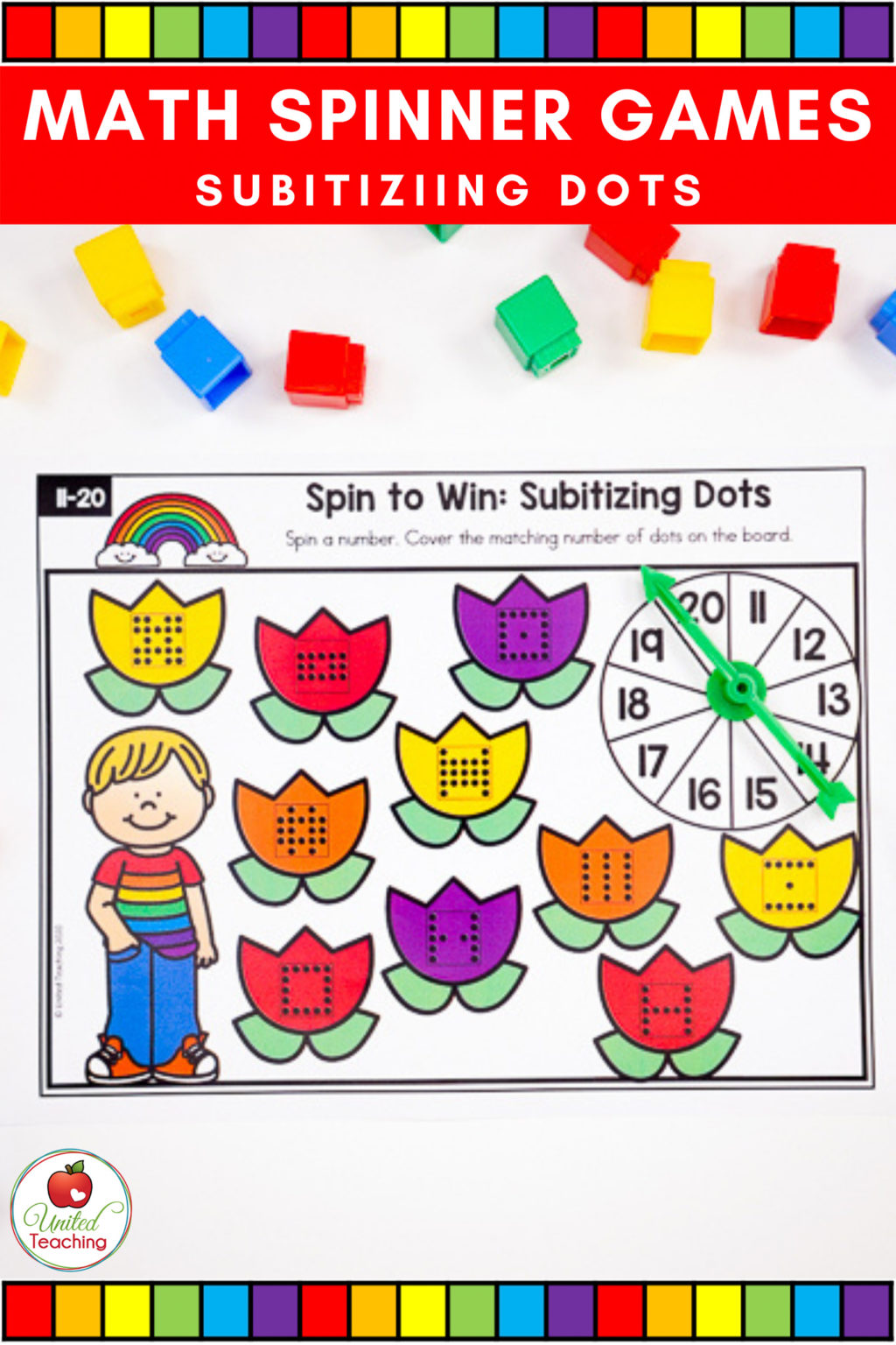 15 Fun Math Spinner Games for Teaching Numbers 1-20 - United Teaching