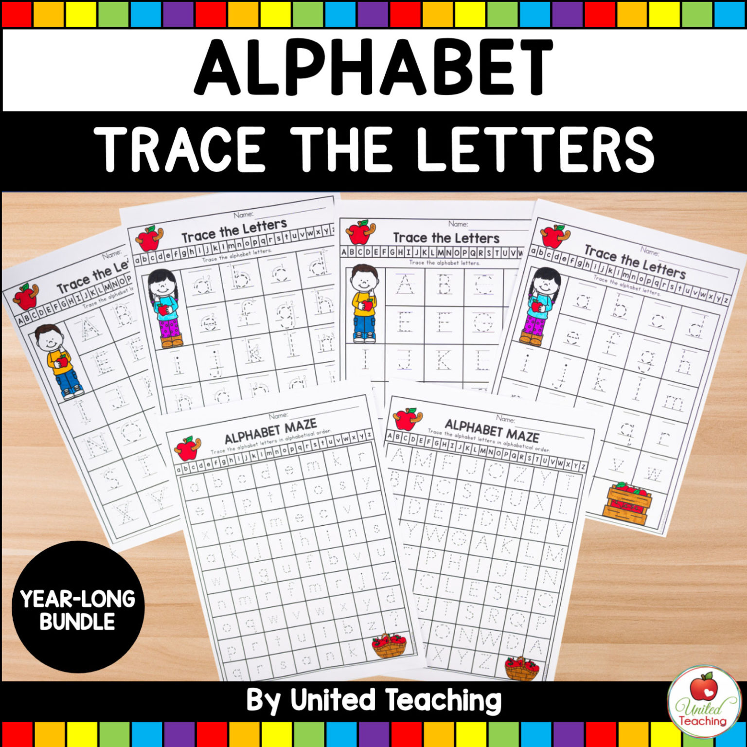 Alphabet Letter Tracing Worksheets for the Whole Year - United Teaching