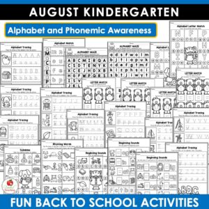 August Math and Literacy Activities for Kindergarten - United Teaching